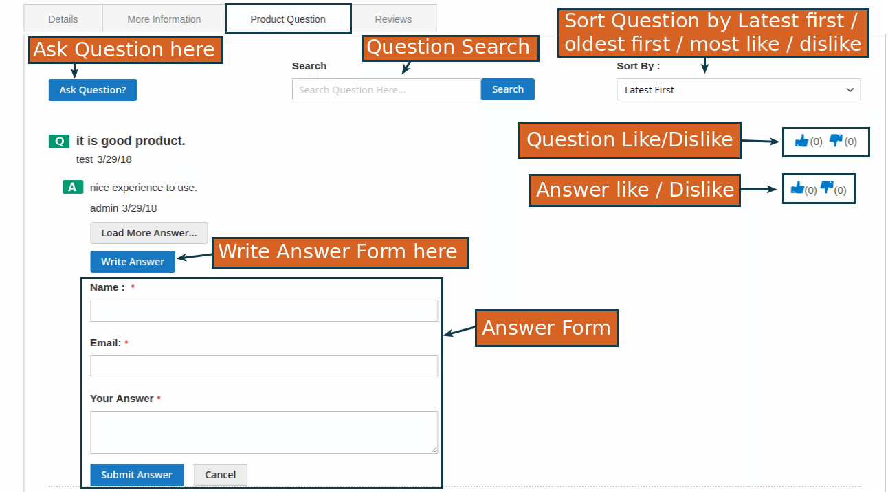 Magento 2 Product Questions And Answers Extension, Module | Magento 2 Product Inquiry