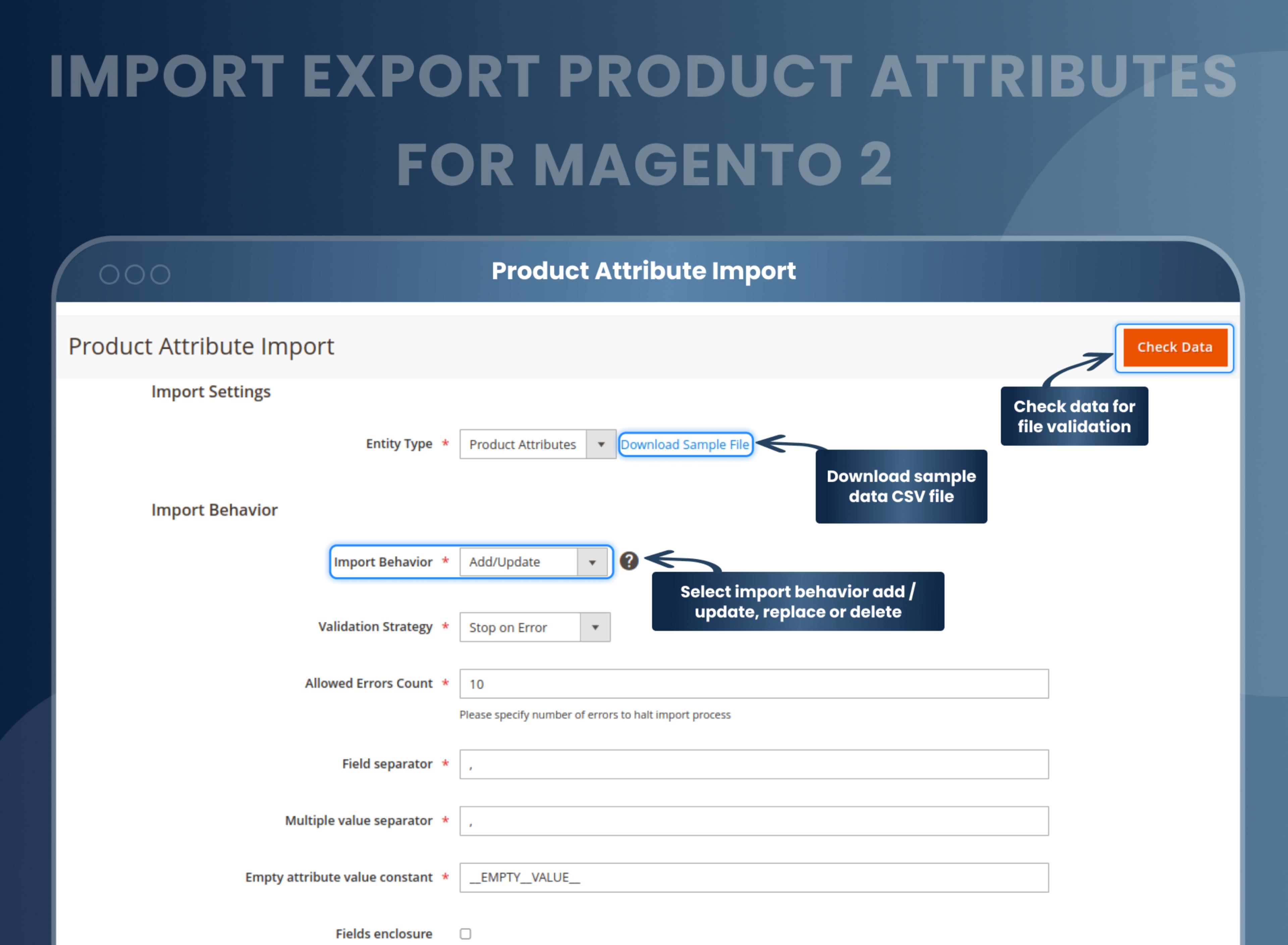 Magento 2 Import Export Product Attributes Extension
