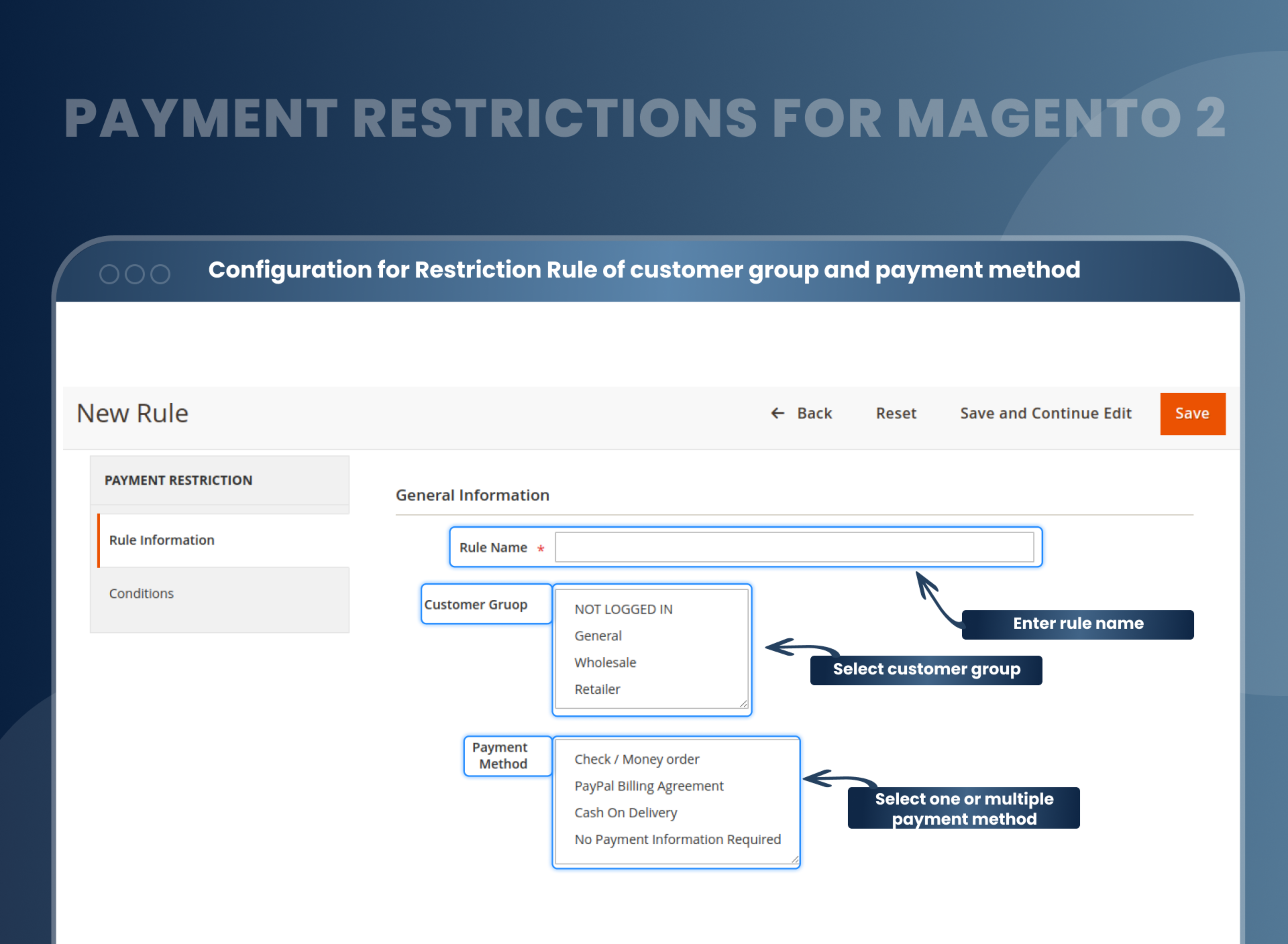 Magento 2 Payment Restrictions Extension